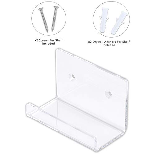 X-FLOAT Clear Floating Shelves (Wall Mounted) for Displaying Comic Books (Set of 6)