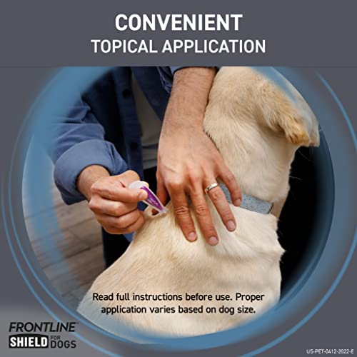 FRONTLINE® Shield for Dogs 3-in-1 Flea and Tick Treatment (Large Dog, 41-80 lbs.) 3 Doses (Purple Box)