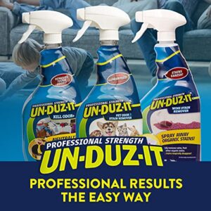 Un-Duz-It Pet Odor and Stain Remover Spray, Pet Stain Remover Removes Urine, Feces, Vomit Stains and Odors, 32 Fl Oz Spray Bottle