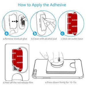 Socket Wallet Adhesive, 9pcs Sticky Adhesive Replacement Kit for Socket Wallet Base, Galundge Cell Phone Wallet Socket Case Back Double-Sided Strips Tape for iPhone 14 13 Pro Max Mini & All Smartphone