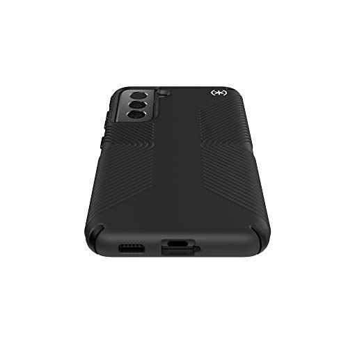 Speck Products Presidio2 Grip Samsung Galaxy S21 5G Case, Black/Black/White