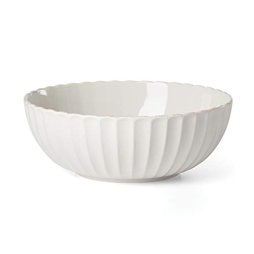 Lenox French Perle Scallop Serving Bowl, 3.60 LB, 0