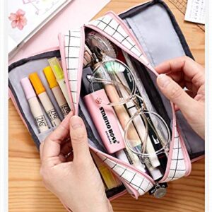 Large Capacity Pencil Case Canvas Pencil Case Pen Case Supplies Pencil Bag School Box Pencil Pouch Stationery for School (Color G)