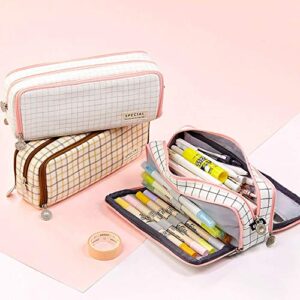 Large Capacity Pencil Case Canvas Pencil Case Pen Case Supplies Pencil Bag School Box Pencil Pouch Stationery for School (Color G)