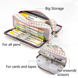 Large Capacity Pencil Case Canvas Pencil Case Pen Case Supplies Pencil Bag School Box Pencil Pouch Stationery for School (Color G)