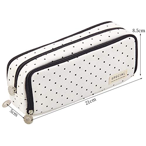 Large Capacity Pencil Case Canvas Pencil Case Pen Case Supplies Pencil Bag School Box Pencil Pouch Stationery for School (Color G)