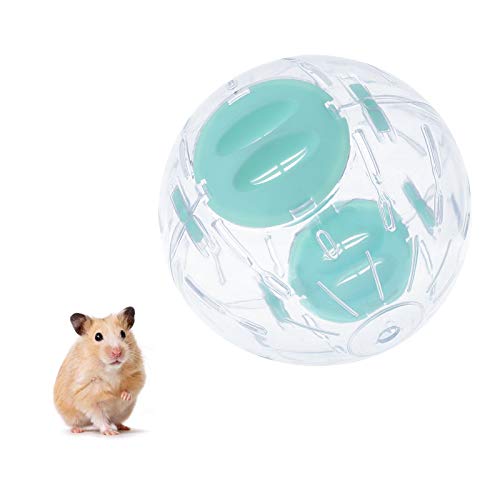 WishLotus Hamster Exercise Ball, 5.51 Inch Transparent Hamster Ball Running Hamster Wheel Plastic Cute Exercise Mini Ball for Dwarf Hamsters to Relieves Boredom and Increases Activity (5.51in, Blue)