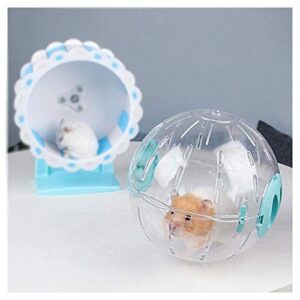 WishLotus Hamster Exercise Ball, 5.51 Inch Transparent Hamster Ball Running Hamster Wheel Plastic Cute Exercise Mini Ball for Dwarf Hamsters to Relieves Boredom and Increases Activity (5.51in, Blue)