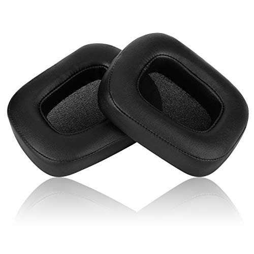 Jecobb Tiamat V2 Earpads, Replacement Ear Cushion Cover with Protein Leather & Memory Foam for Razer Tiamat V2 Headset ONLY (Black)