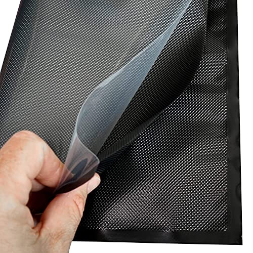 SEZONS - Diamond Bags - Black/Clear - Vacuum Sealing bags 5mil - 50 bags (11x24, Black/Clear)