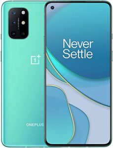 oneplus 8t+ 5g 12gb(ram)+256gb 120hz display (t-mobile/sprint unlocked) kb2007 single sim smartphone - aquamarine green (renewed)