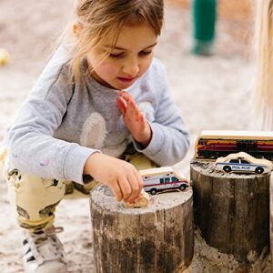 THE FRECKLED FROG-FF471 Getting Around - Set of 16 - Ages 2+ - Wooden Blocks for Toddlers - Includes a Train, Helicopter, Ambulance and More - Double-Sided