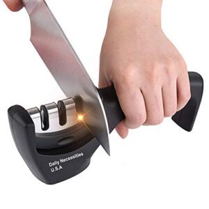 best knife sharpener machine with handle, kitchen knife sharpner set steel diamond, ceramic sharpeners kit tool for handheld portable pocket knifes, professional kitchen sharpening system!