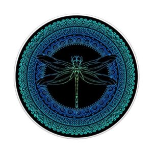 Spiritual Flow Sacred Fractal Geometry Mandala Dragonfly PopSockets PopGrip: Swappable Grip for Phones & Tablets