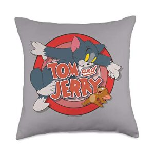 tom and jerry cat & mouse throw pillow, 18x18, multicolor