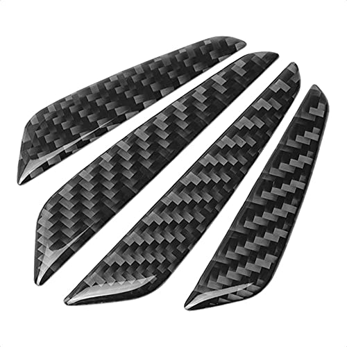 TANGSEN 4Pcs Universal Real Carbon Fiber with 2mm Twill Woven Texture Door Edge Guard Paint Scratch Bumper Protector Anti Door slam Personalized Protective Pad Sticker Cover Protective Status Film