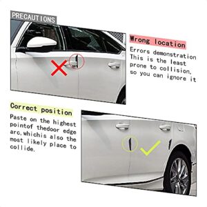 TANGSEN 4Pcs Universal Real Carbon Fiber with 2mm Twill Woven Texture Door Edge Guard Paint Scratch Bumper Protector Anti Door slam Personalized Protective Pad Sticker Cover Protective Status Film