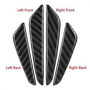 TANGSEN 4Pcs Universal Real Carbon Fiber with 2mm Twill Woven Texture Door Edge Guard Paint Scratch Bumper Protector Anti Door slam Personalized Protective Pad Sticker Cover Protective Status Film