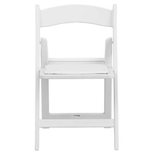 Flash Furniture HERCULES 10 Pack Kids White Resin Folding Event Party Chair with Vinyl Padded Seat