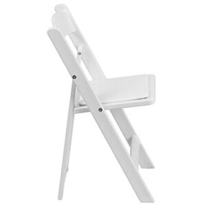 Flash Furniture HERCULES 10 Pack Kids White Resin Folding Event Party Chair with Vinyl Padded Seat