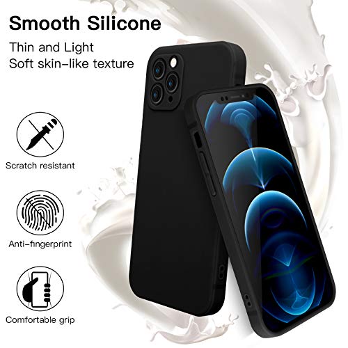 peafowl iPhone 12 Pro Max Case Compatible with iPhone 12 Pro Max Matte Silicone Gel Cover with Full Body Protection Anti-Scratch Shockproof Case Classic Black 6.7 inch