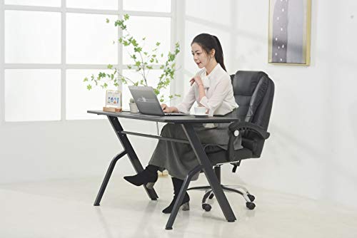 ApexDesk 47" Computer Desk, Modern Simple Style Desk for Home Office, Study Student Writing Desk - Black