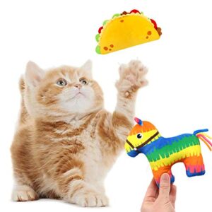 6 Pack Avocato Taco Chili Nacho Catnip Toys Dental Health Cat Toys Interactive Cat Toys for Indoor Cats Kitten Toy Cat Chew Toy Catnip Toys for Cats Gift for Cat Lovers Indoor Boredom Relief Supplies