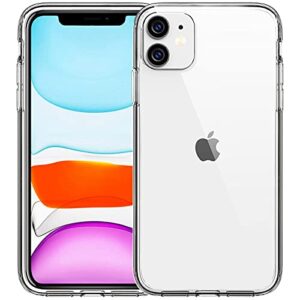 fantek compatible for iphone 11 case, clear crystal tpu phone cases compatible with iphone 11 6.1 inch