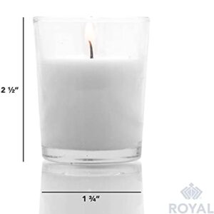 Unscented Clear Glass Votive Candles, Long 15 Hour Burn Time, for Home, Spa, Wedding, Birthday, Holiday, Restaurant, Party, Birthday, 20 Pack