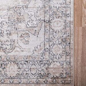 Rugs.com Oregon Collection Rug – 9' x 12' Ivory Low-Pile Rug Perfect for Living Rooms, Large Dining Rooms, Open Floorplans