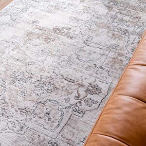 Rugs.com Oregon Collection Rug – 9' x 12' Ivory Low-Pile Rug Perfect for Living Rooms, Large Dining Rooms, Open Floorplans