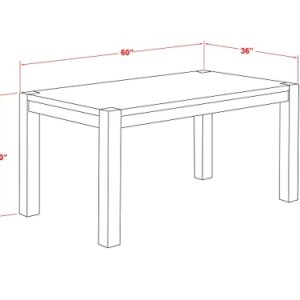 East West Furniture CNAB7-NN-35 Dining Table Set, 7-Piece