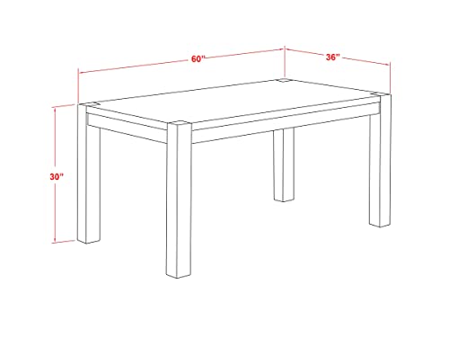 East West Furniture CNAB7-NN-35 Dining Table Set, 7-Piece