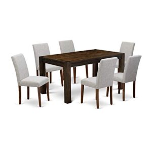 East West Furniture CNAB7-NN-35 Dining Table Set, 7-Piece