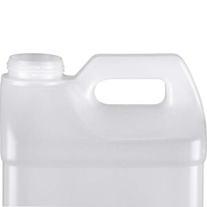 Mountain West Plastic Jug 1 Gallon, F-Style Storage Containers, HDPE, 5 Pack