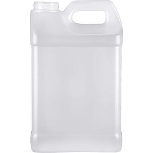 Mountain West Plastic Jug 1 Gallon, F-Style Storage Containers, HDPE, 5 Pack