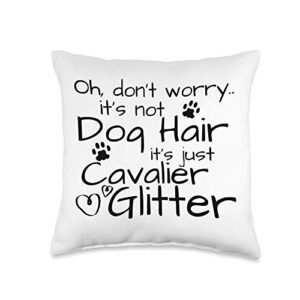 funny dog owner gifts & dog lover gift ideas king charles spaniel mom gift cavalier lover throw pillow, 16x16, multicolor