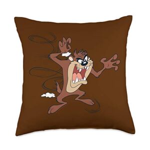 looney tunes tazmanian devil throw pillow, 18x18, multicolor