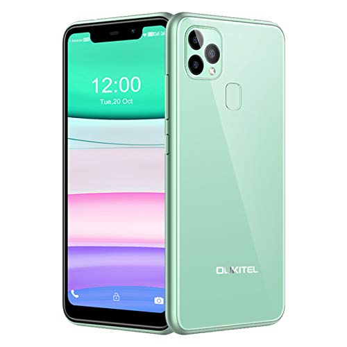 OUKITEL Smartphones Unlocked, C22 Unlocked Cell Phone 128GB+4GB, 4000mAh Battery, 5.86inch, Dual 4G Phone Android 10, 13MP Triple Cameras, Face ID&Fingerprint Unlock, US Version (Green)