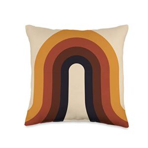 70's retro vintage geomtric shape no.2 throw pillow