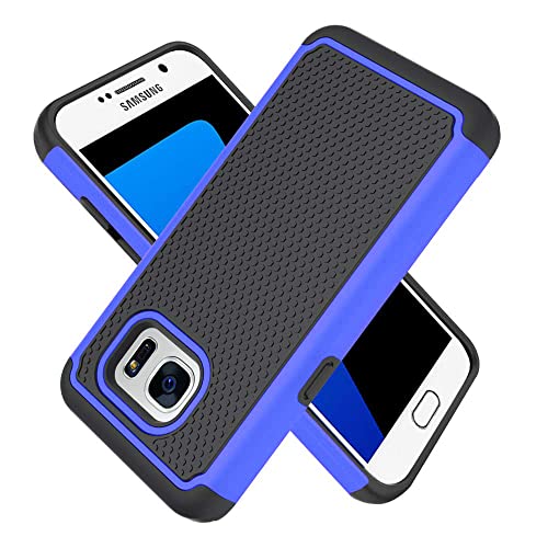 UniSpg Galaxy S7 Case [Military Grade Drop Tested] Shockproof Dual Layer Silcone Armor Heavy Duty Protective Phone Cover for Samsung Galaxy S7 5.1 Inch - Blue