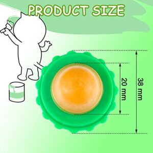 Nuanchu 12 Pieces Cat Snacks Candy Ball Lickable Sugar Ball Edible Catnip Cat Toy Balls Kitten Licking Sweet Ball Cat Treats Candy Ball for Cat Kitten Playing Licking (Green)