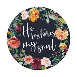 He Restores My Soul - Christian Scripture Bible Verse Psalm PopSockets PopGrip: Swappable Grip for Phones & Tablets