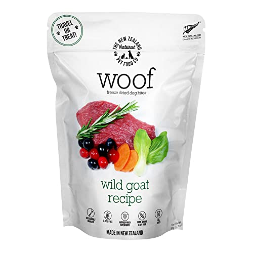 The New Zealand Natural Pet Food Co. Woof Wild Goat Freeze Dried Travel Treat 1.76oz