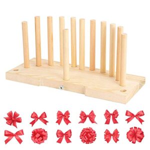 Newooh Bow Maker Wooden Wreath Bow Maker Tool， Durable Portable Bow Tie Machine for Kitchen and Home Making