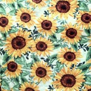 Sunflowers Anti-Pill Premium No-Sew Throw Fleece Fabric Kit (72x60)