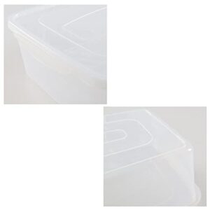 Begale 14 L Plastic Storage Bin, Clear Latch Box and Lid, 4-Pack