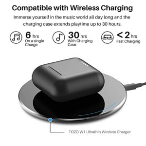 TOZO W1 Wireless Charger Black & T6 Wireless Earbuds Black