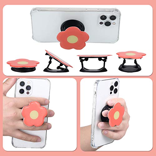 Weewooday 3 Pieces Phone Grip Holder Flower Collapsible Phone Holder Self-Adhesive Sublimation Phone Holders for Smartphone and Tablets