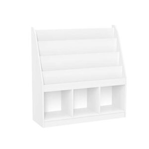 riverridge kids 4 shelves three cubbies bookrack, white (02-251)